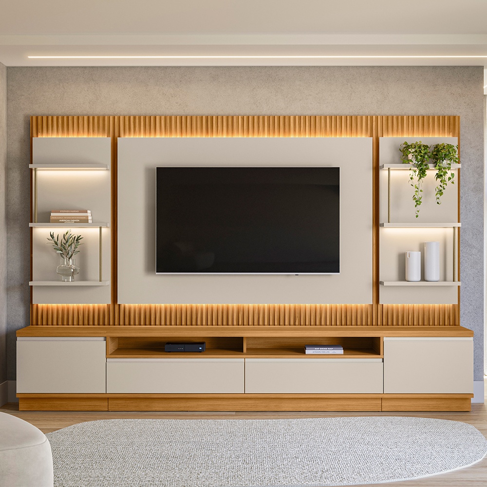 CONJUNTO RACK + PAINEL + 2 MODULO LATERAL SAO PAULO
